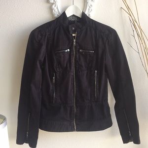Seven7 | Jackets & Coats | Seven 7 Zipper Black Motor Jacket | Poshmark